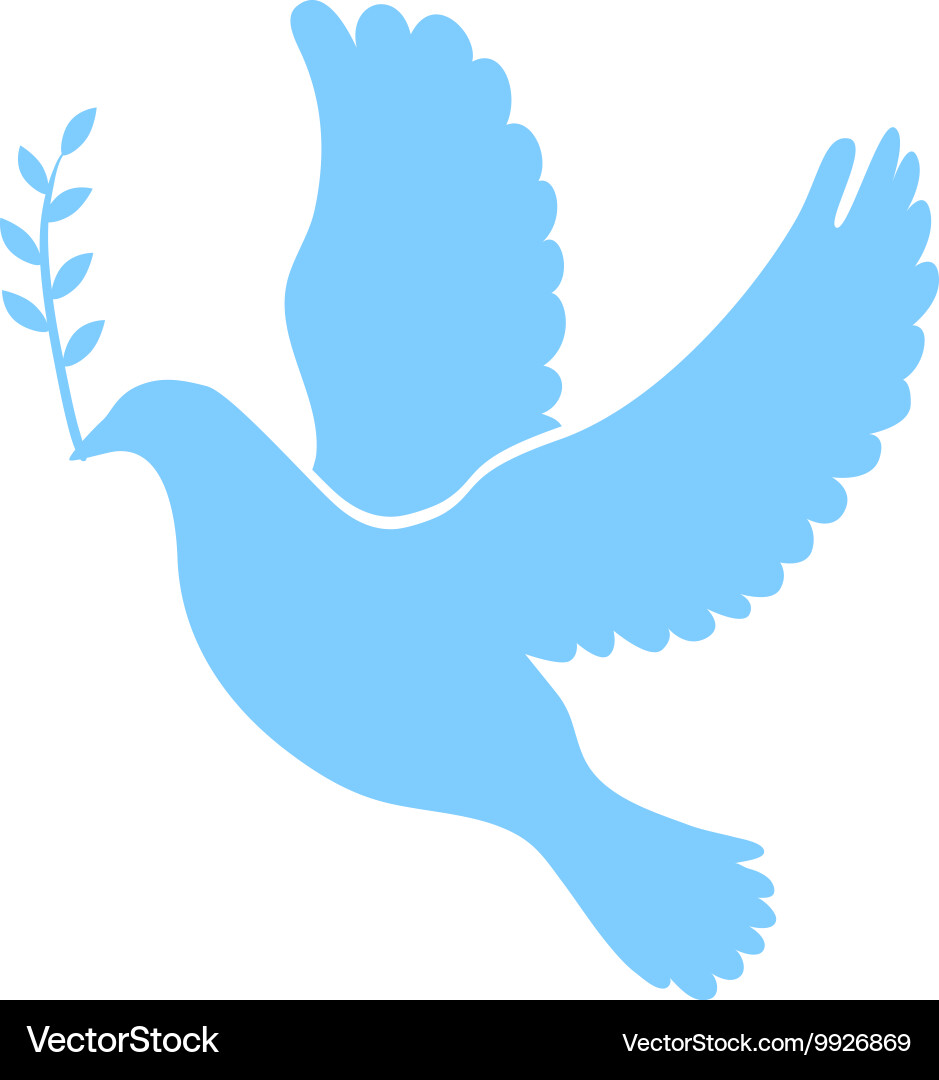 Dove of peace simple icon flying Royalty Free Vector Image