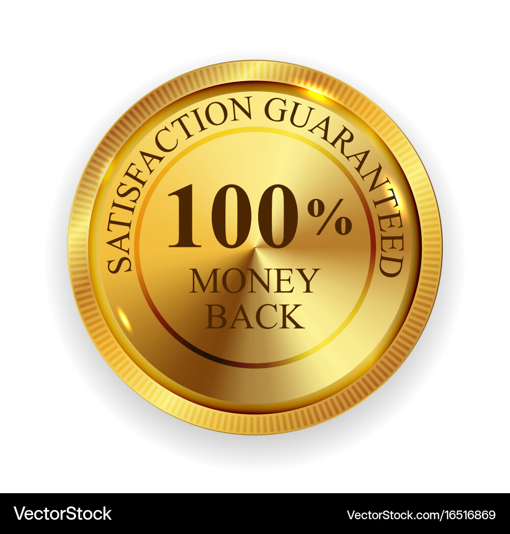 Golden Medal Icon - Quality & Guarantee Vector Image