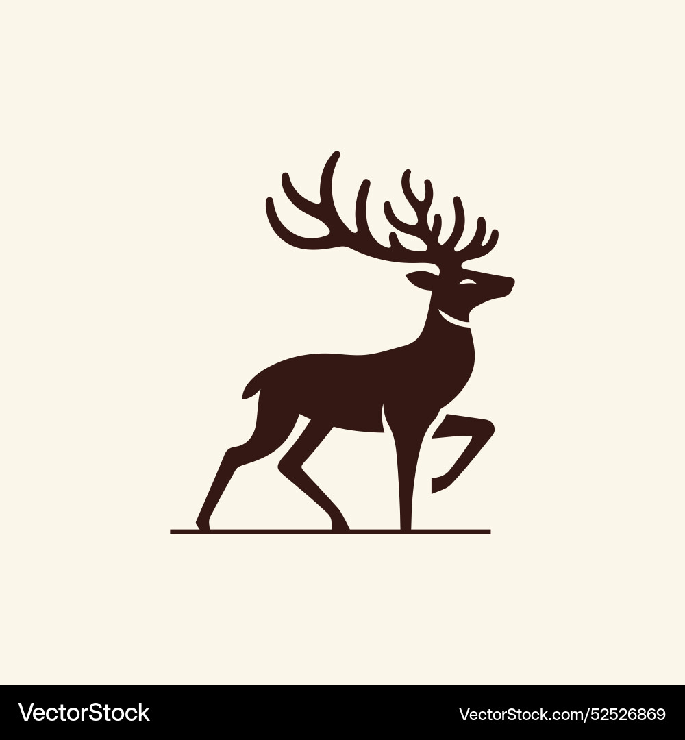 Graceful buck deer Royalty Free Vector Image - VectorStock