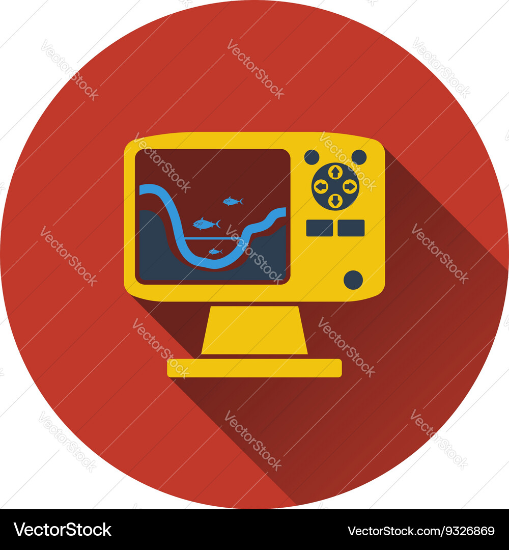 Icon of echo sounder Royalty Free Vector Image