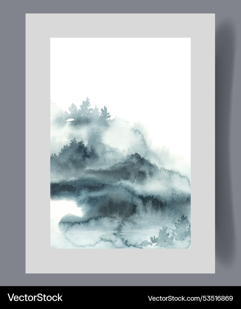 Relief nature with coniferous forest growing Vector Image