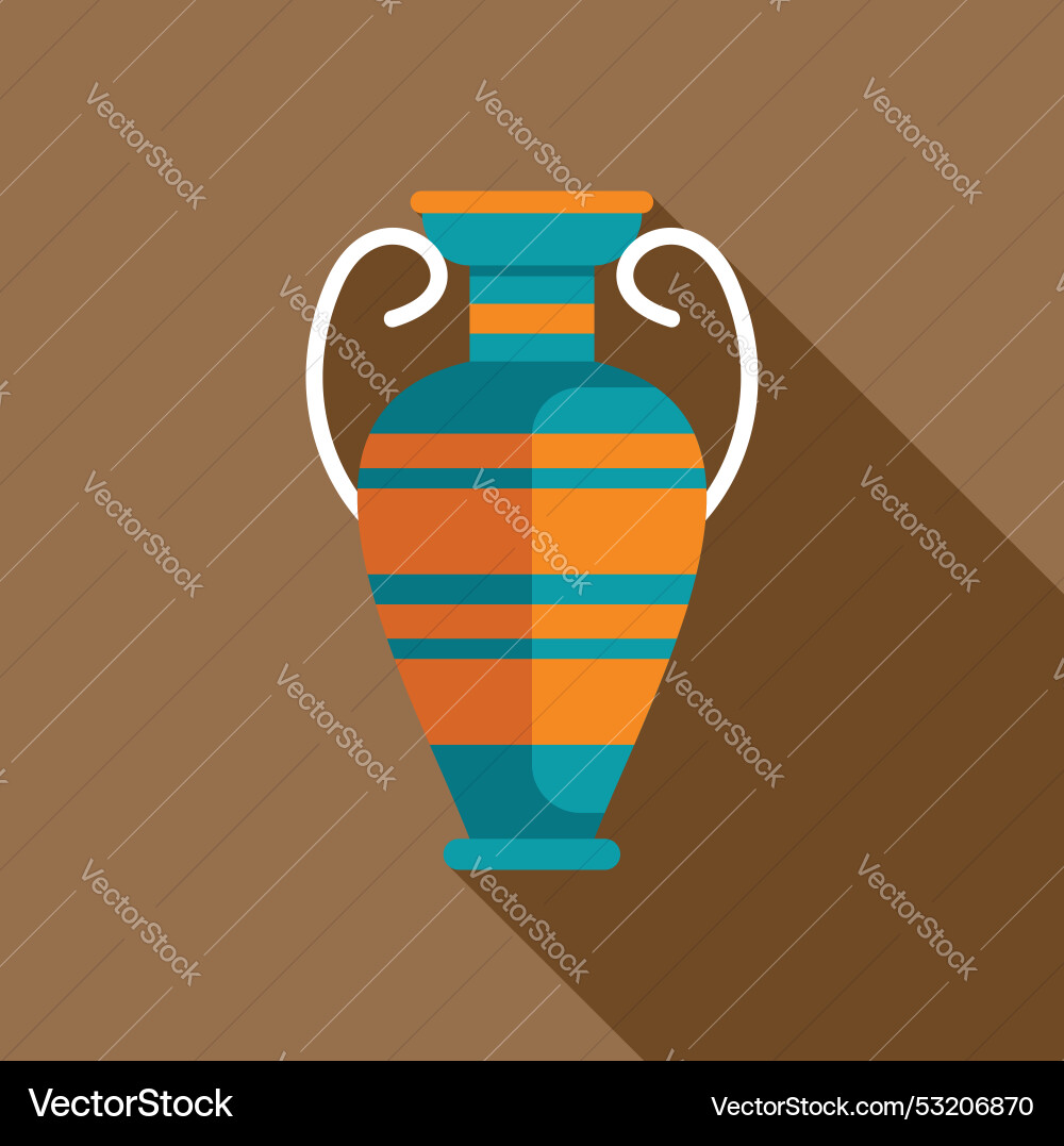 Ancient greek vase with two handles standing Vector Image