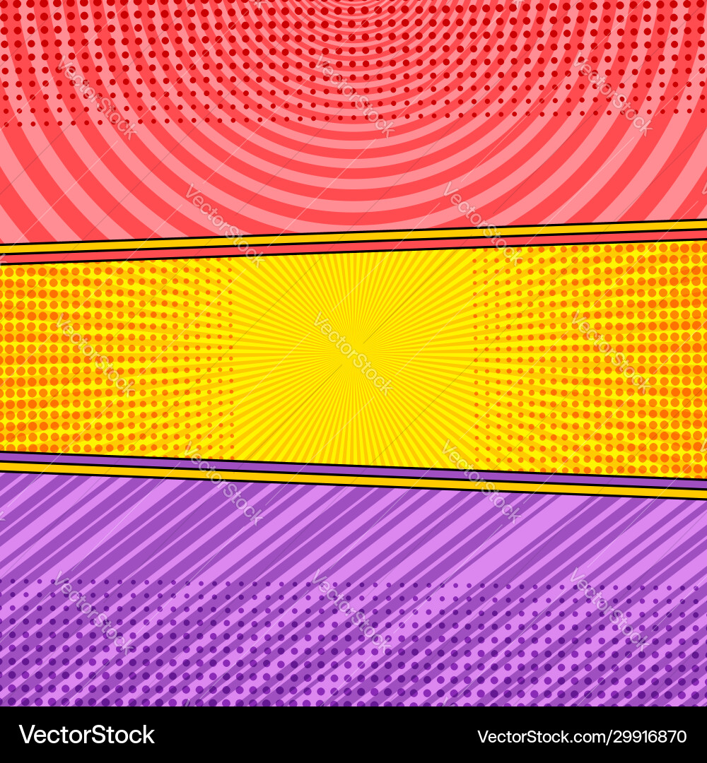 Comic helle bunte Banner Zusammensetzung Vektorbild Comic helle bunte Banner Zusammensetzung Vektorbild