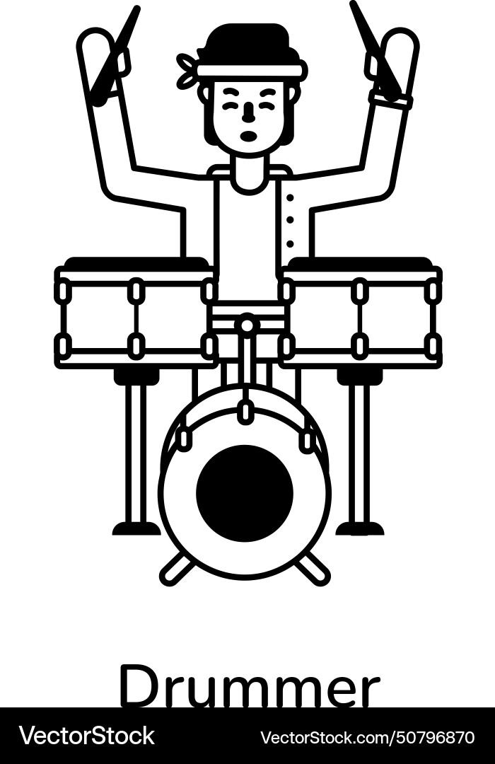 Drummer Royalty Free Vector Image - VectorStock