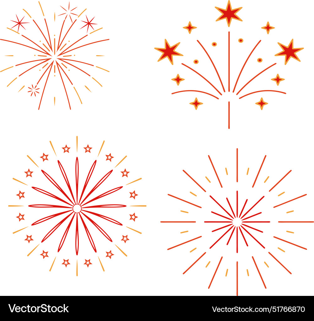 Fire work Royalty Free Vector Image - VectorStock
