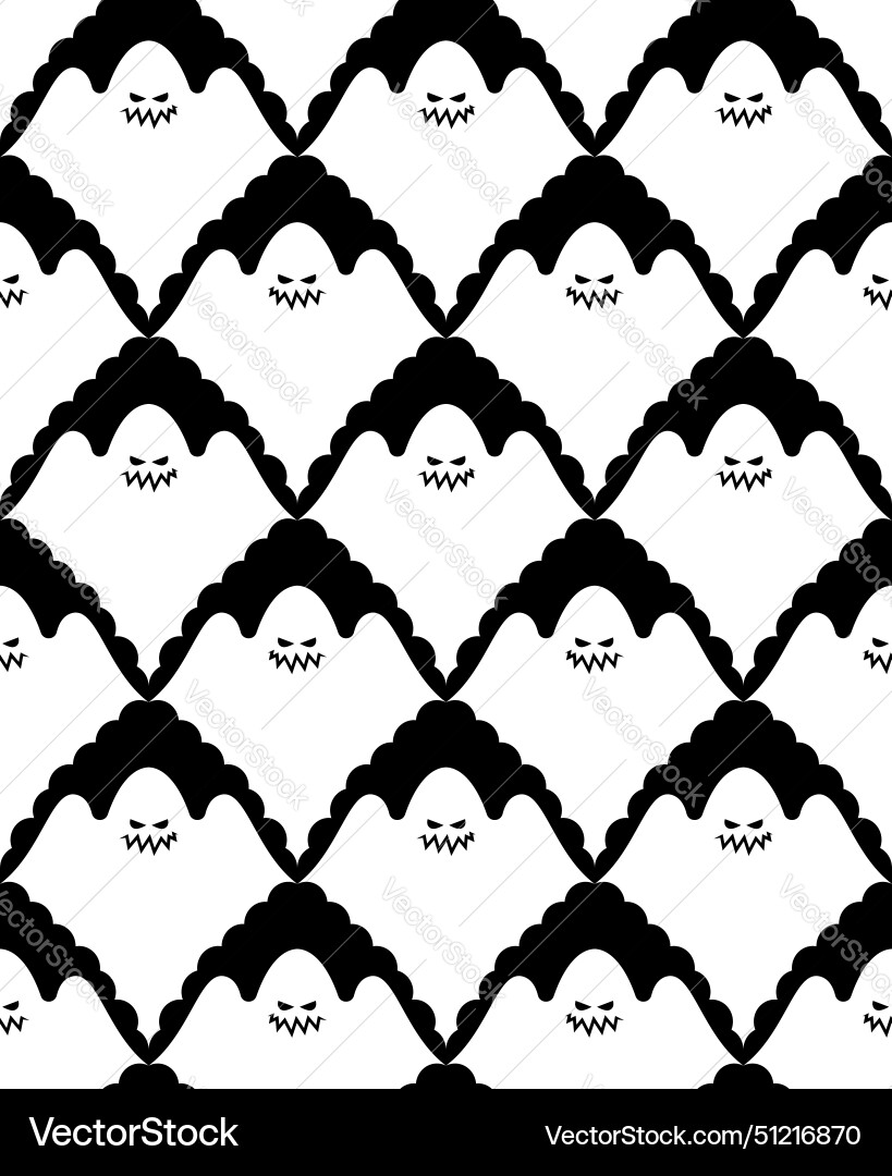 Ghost pattern seamless background halloween Vector Image