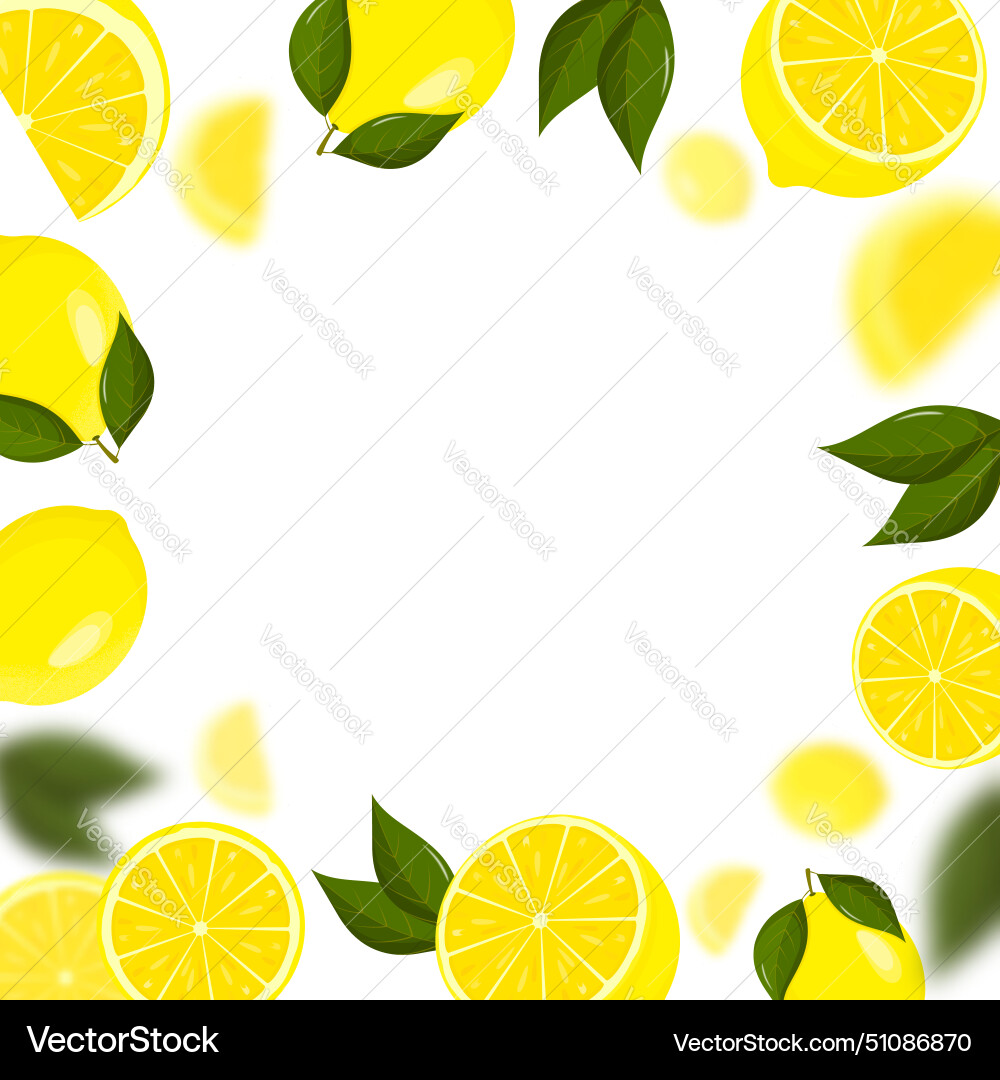 Lemon falling from different angles citrus Vector Image