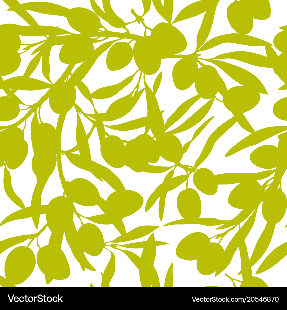 Olive branches flat Royalty Free Vector Image - VectorStock