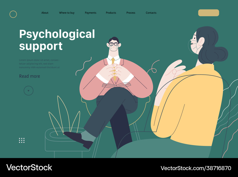 Psychological Support Session Royalty Free Vector Image