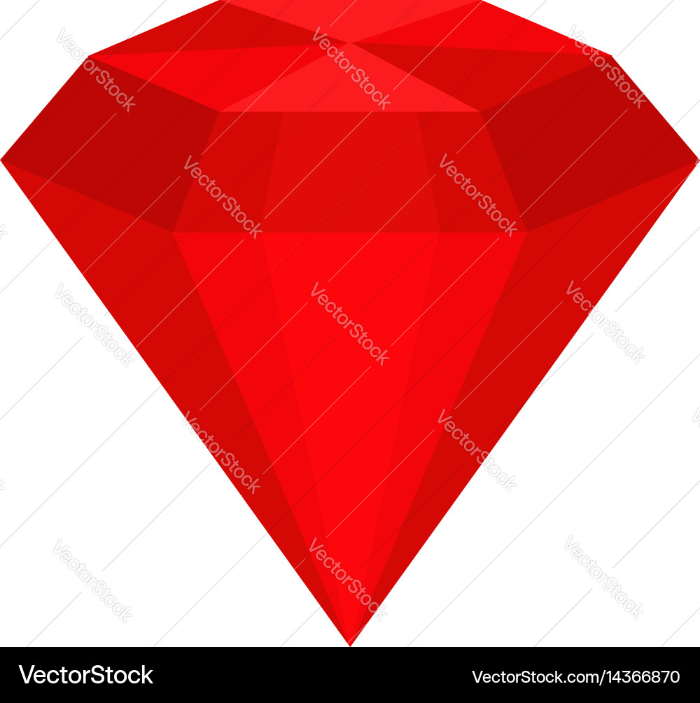 Ruby icon isolated Royalty Free Vector Image - VectorStock