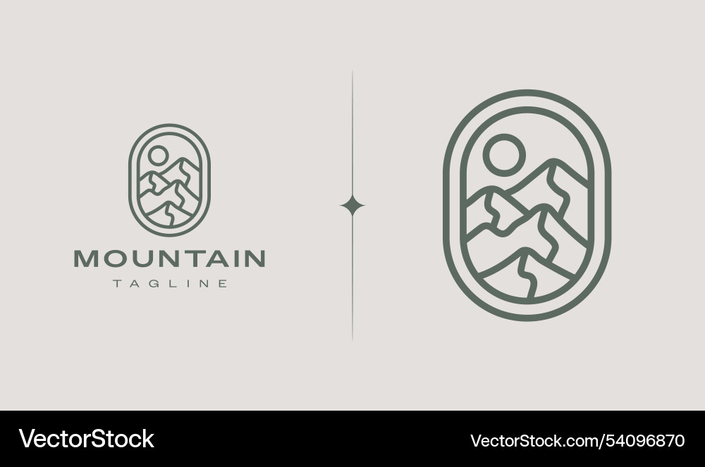Simple mountain logo universal creative premium Vector Image