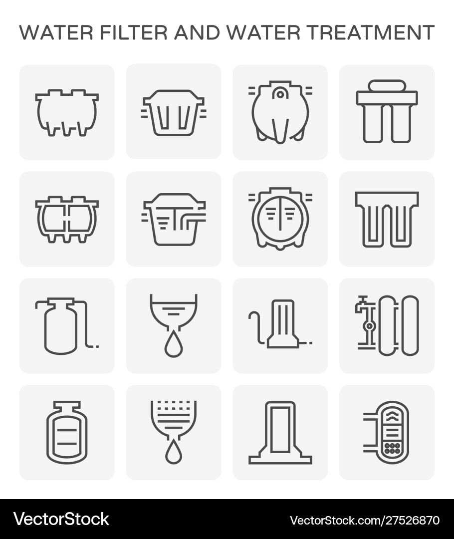 Water filter icon Royalty Free Vector Image - VectorStock