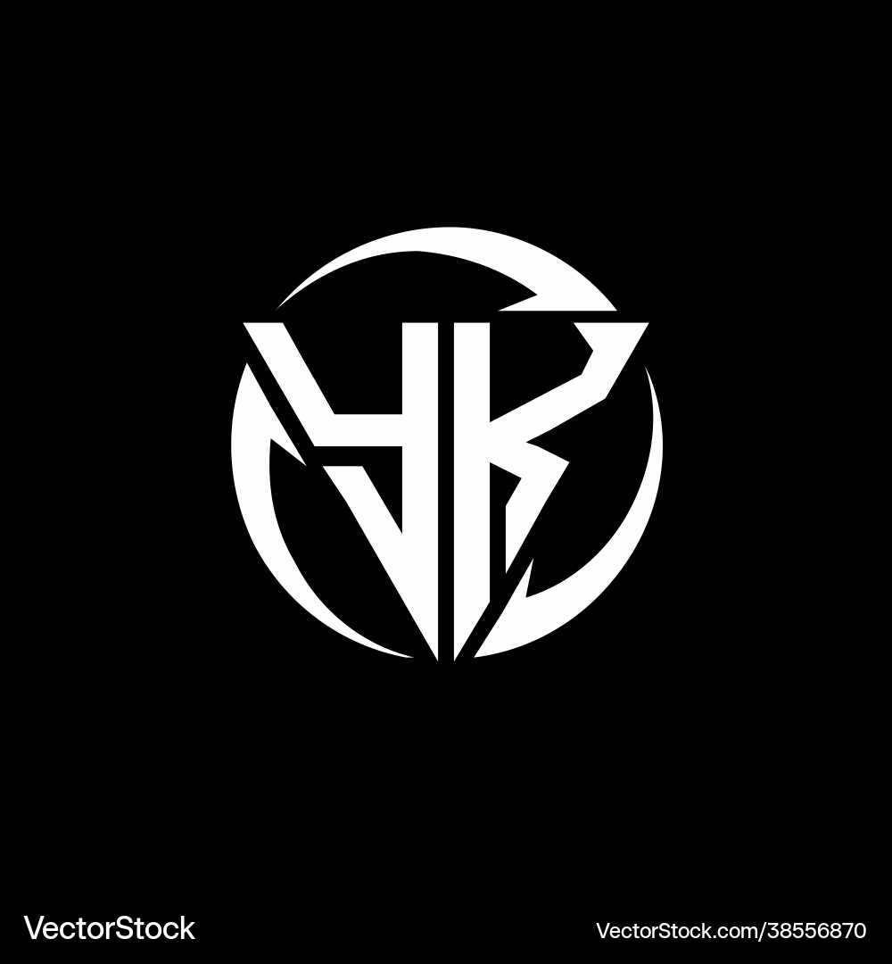 Yk Logo Design YK Logo Design Vector Template. Initial Circle...