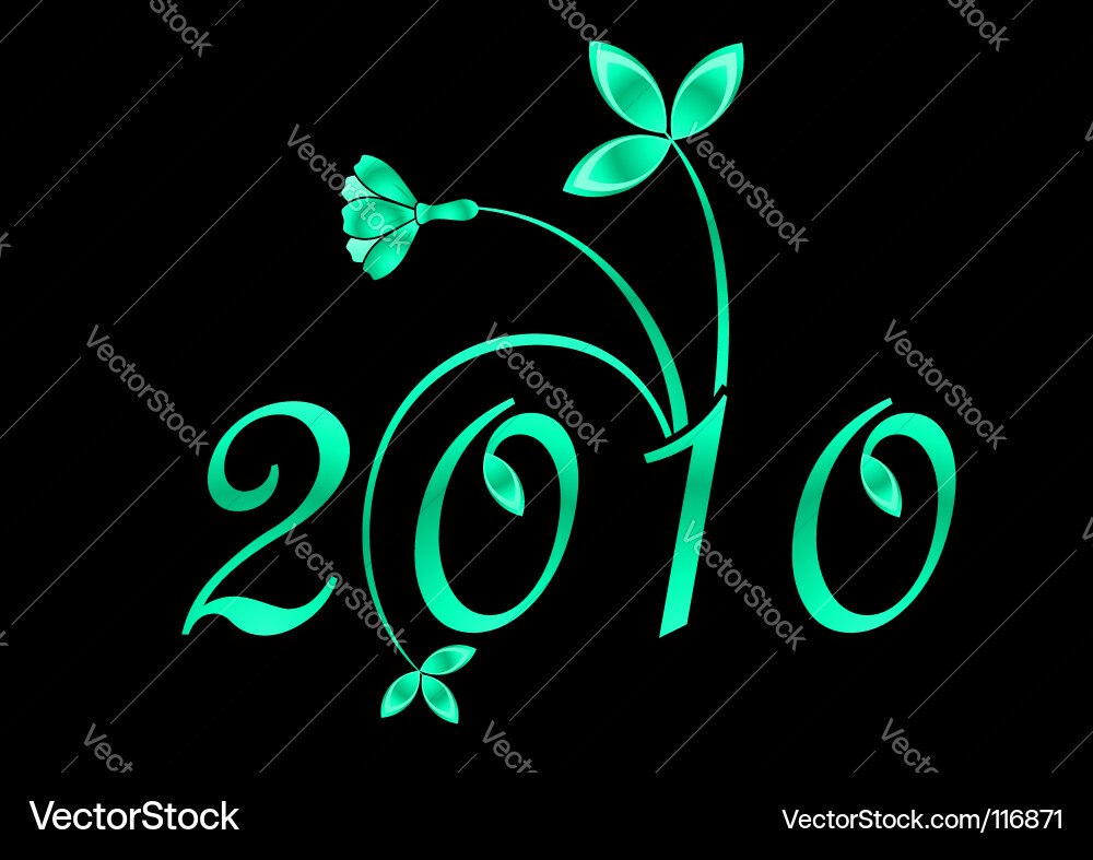 2010 year sign Royalty Free Vector Image - VectorStock