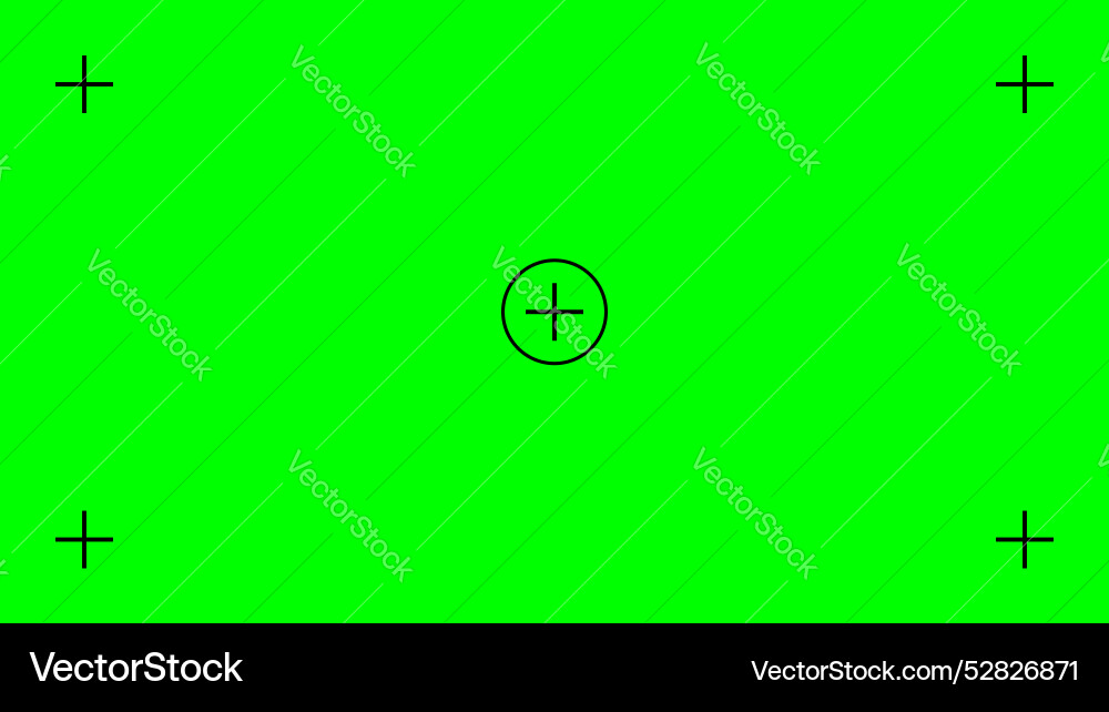 Chroma key background green screen with cross Vector Image