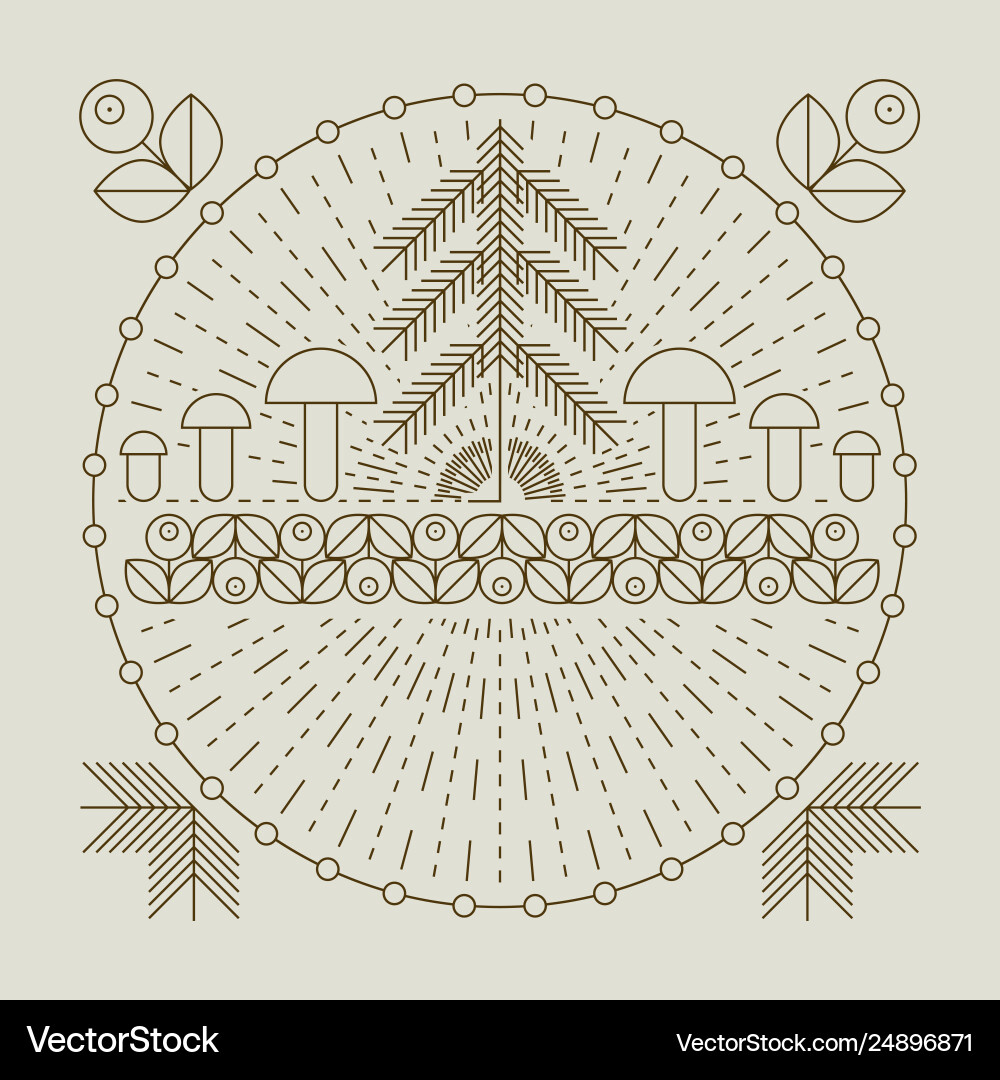 Forest Geometric Pattern Royalty Free Vector Image