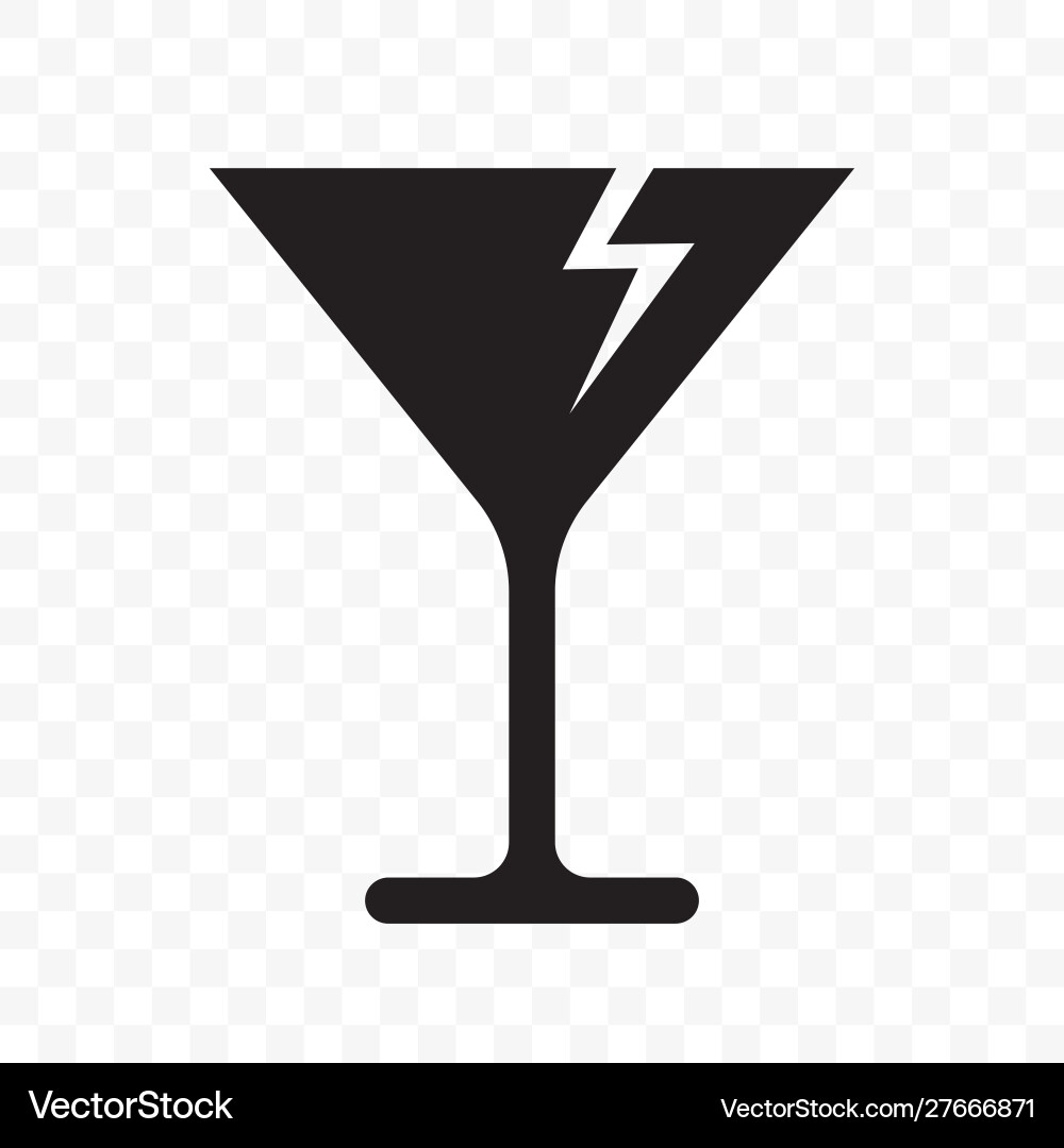 Fragile icon glass cup sign handle with care Vector Image