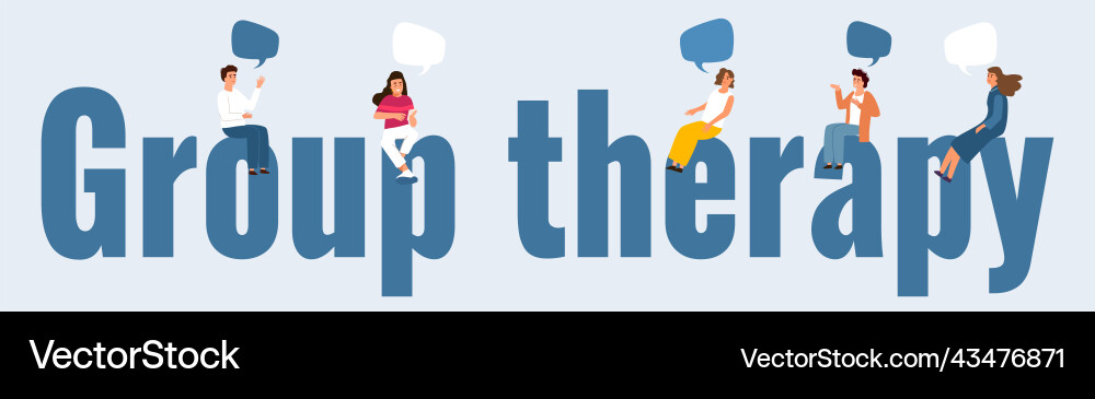 Group therapy psychological treatment Royalty Free Vector