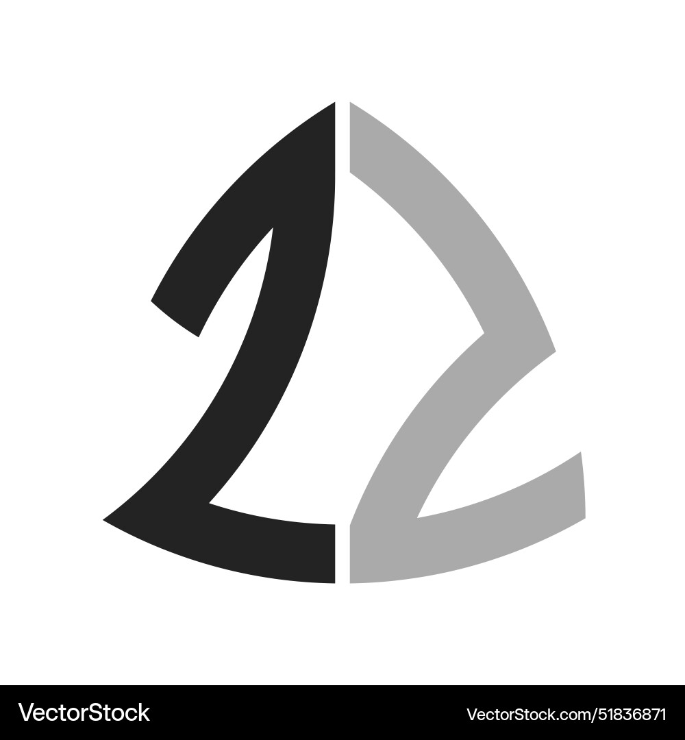 Modern creative zz logo design letter icon Vector Image