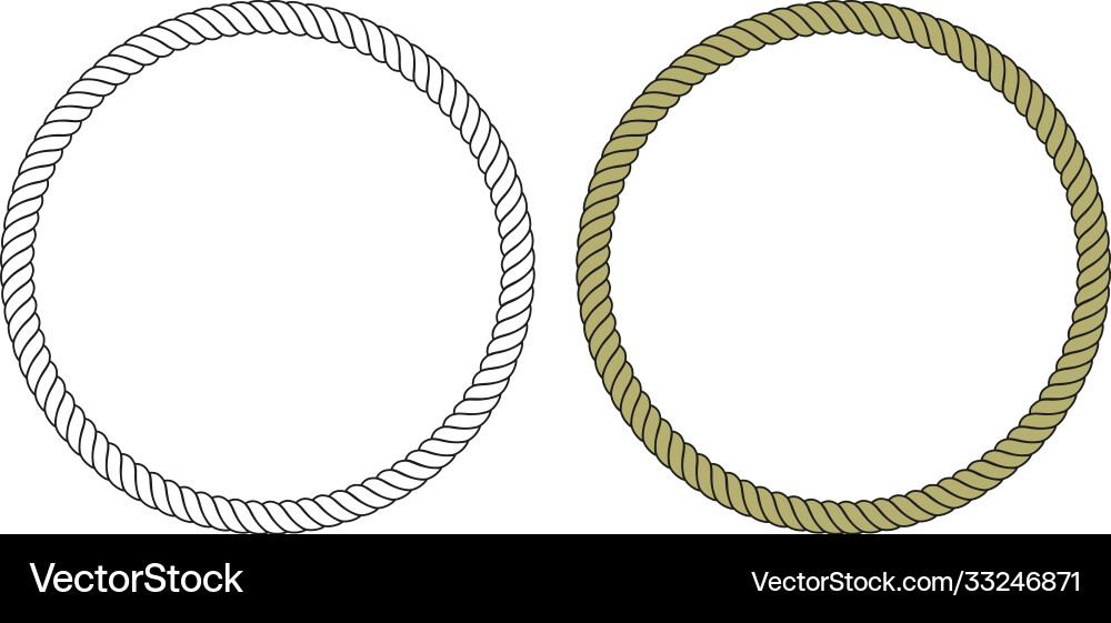 Round loop rope Royalty Free Vector Image - VectorStock