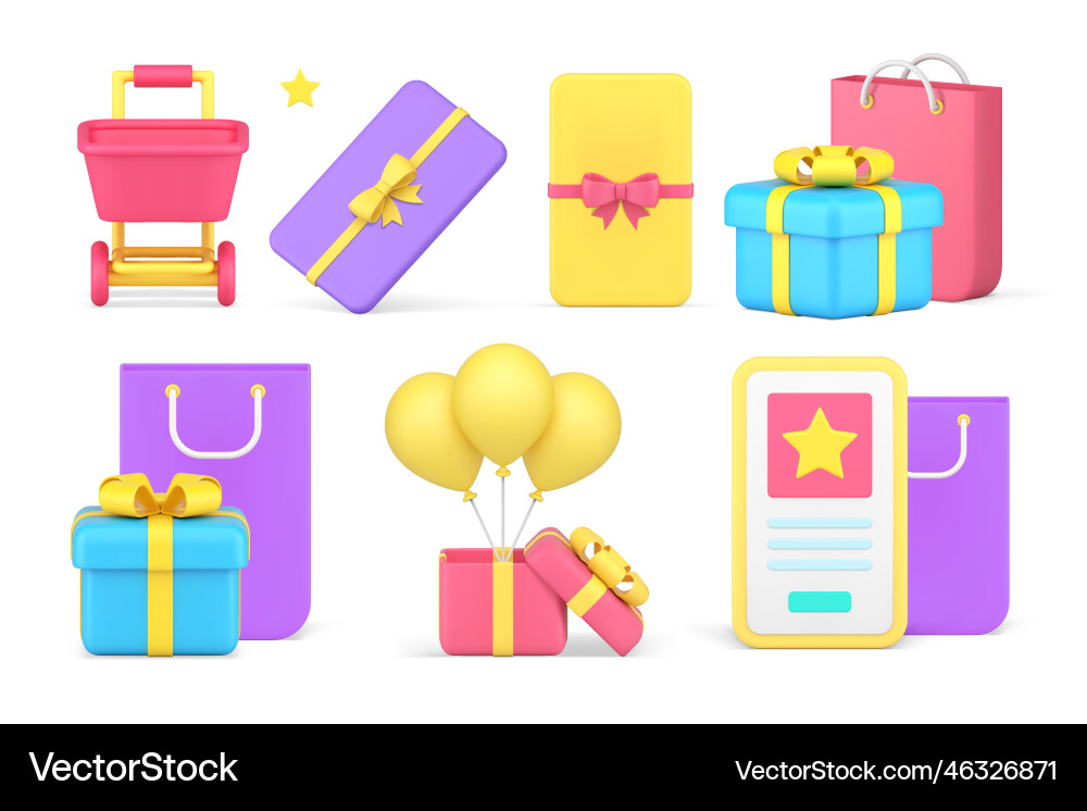Shopping gift box present special offer commercial