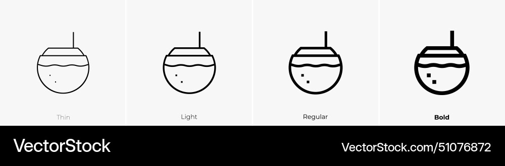 Coconut water icon thin light regular and bold Vector Image