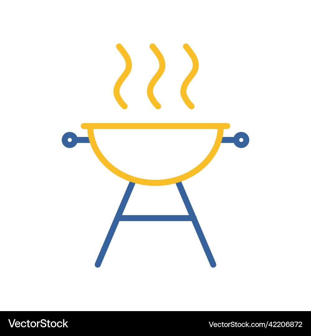 Grill bbq cookout icon Royalty Free Vector Image
