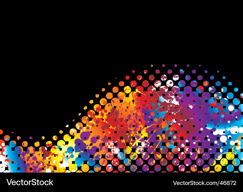 Halftone rainbow wave Royalty Free Vector Image