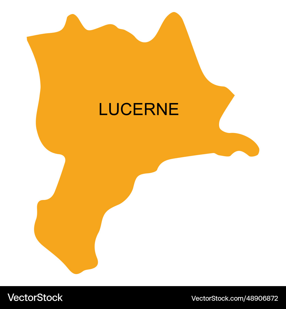 Lucerne canton map Royalty Free Vector Image - VectorStock