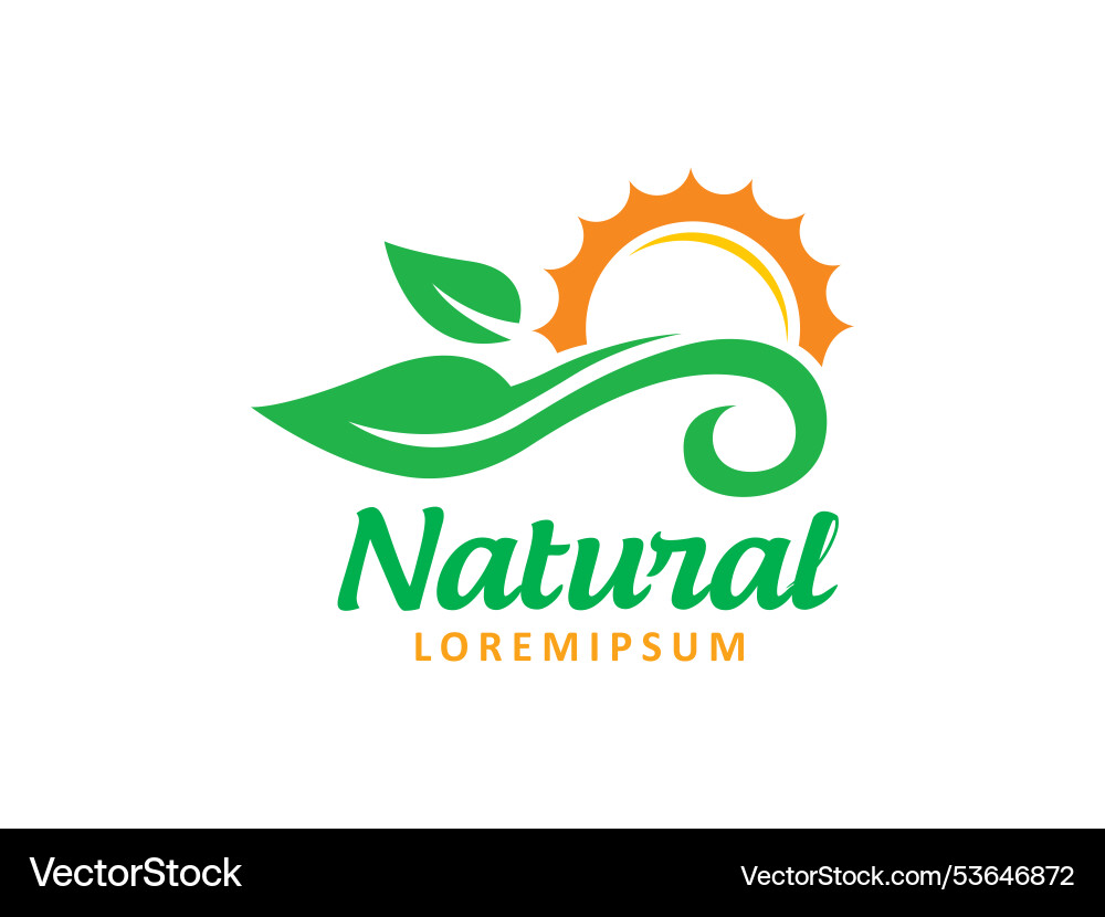 Natural logo symbol or icon template Royalty Free Vector