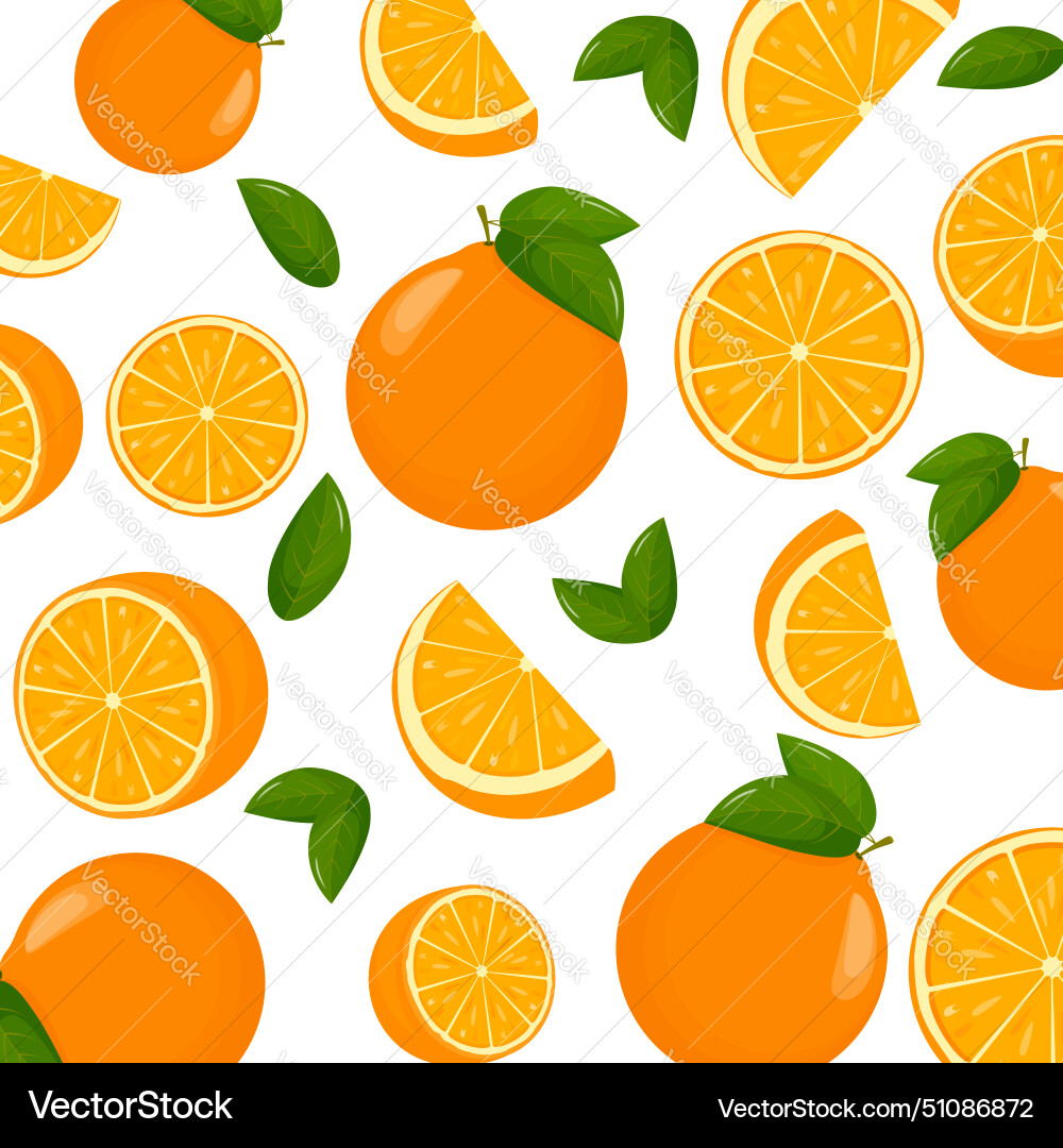 Oranges falling from different angles orange Vector Image