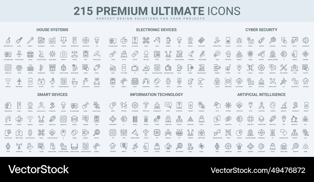 Smart home system with electronic devices Vector Image