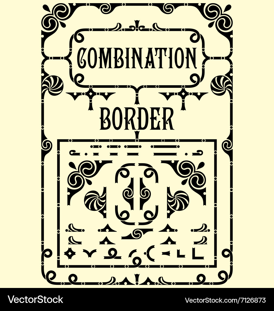 Combination border Royalty Free Vector Image - VectorStock