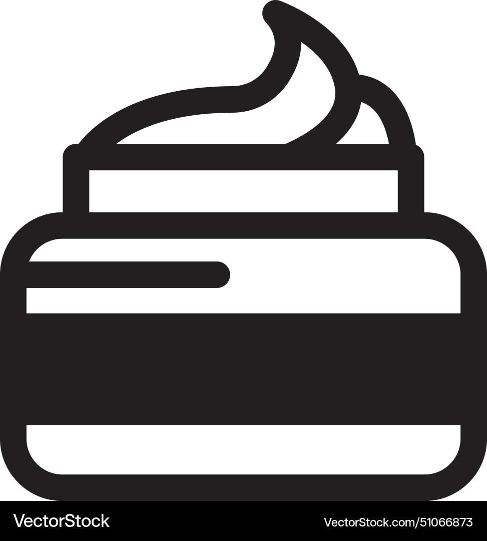 Cream icon silhouette design template isolated Vector Image