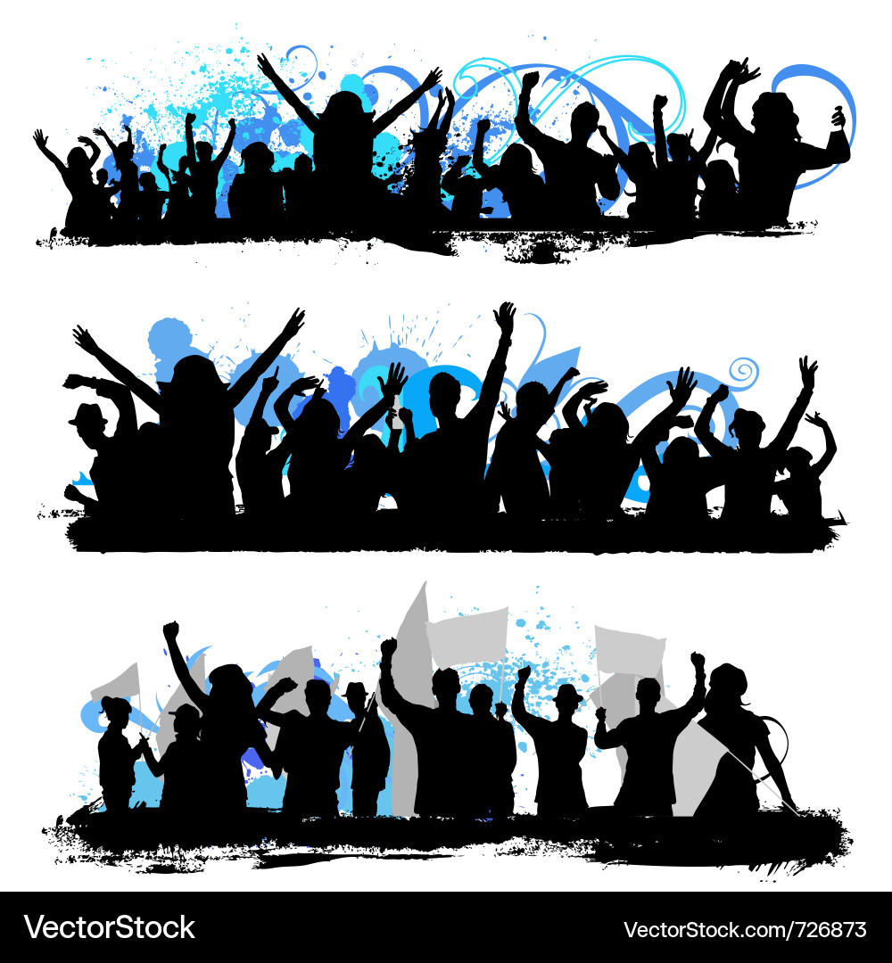 Crowd Silhouette Vector Images (over 19,000)