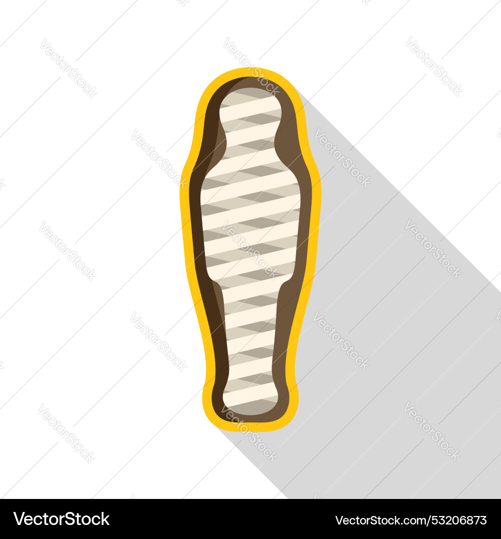 Egyptian mummy wrapped in bandages lying Vector Image