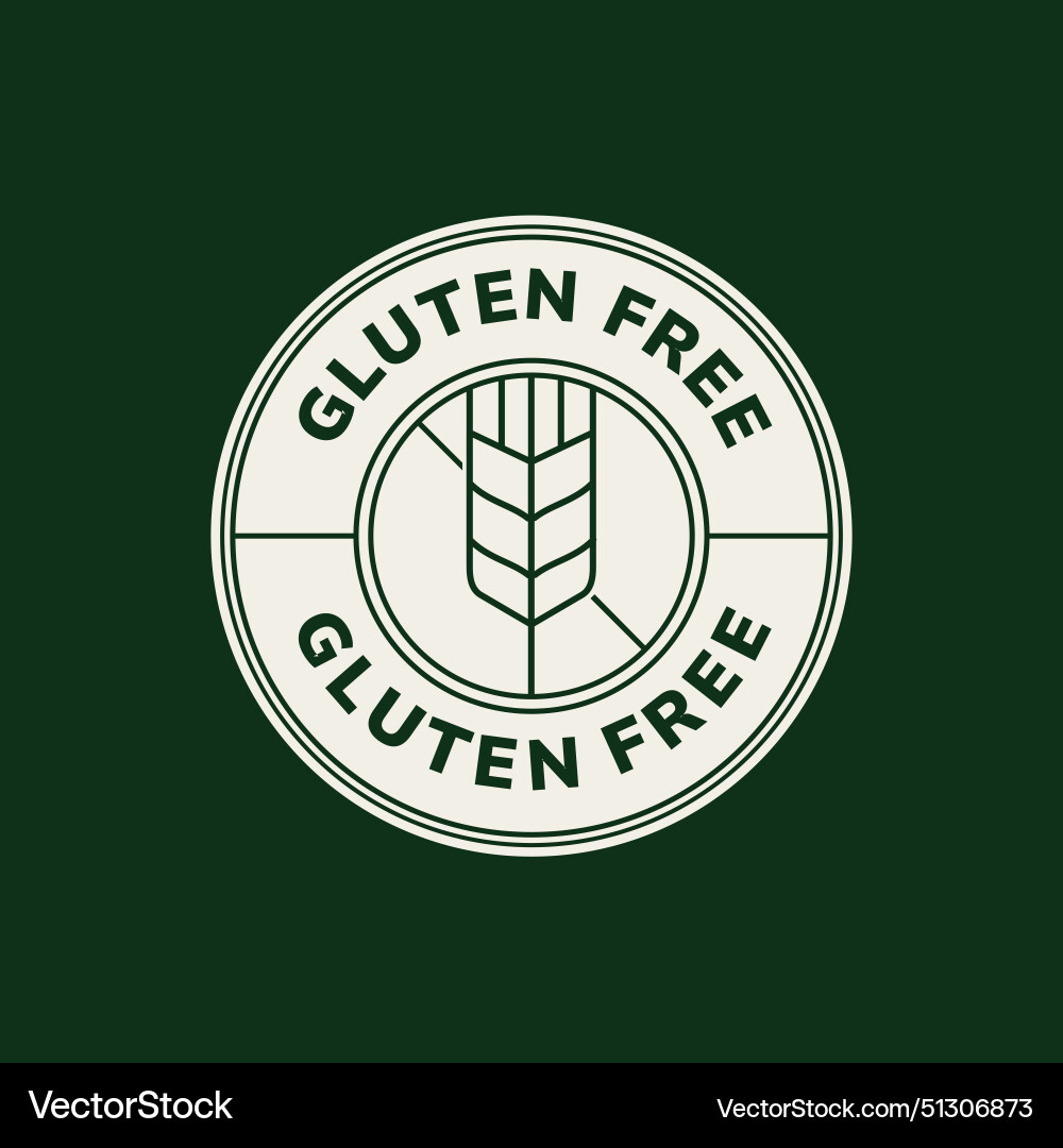 Flat design gluten free labels Royalty Free Vector Image