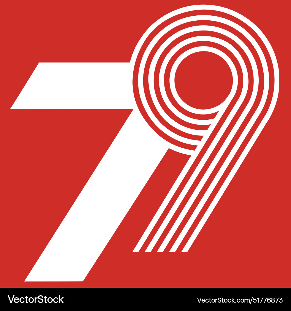 Logo hut republik indonesia ke 79 Royalty Free Vector Image