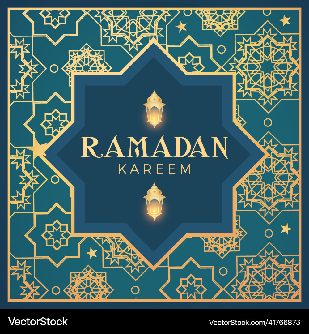 Ramadan kareem greeting islamic holiday design Vector Image