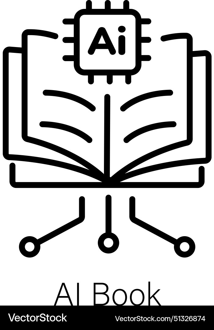 Ai book Royalty Free Vector Image - VectorStock