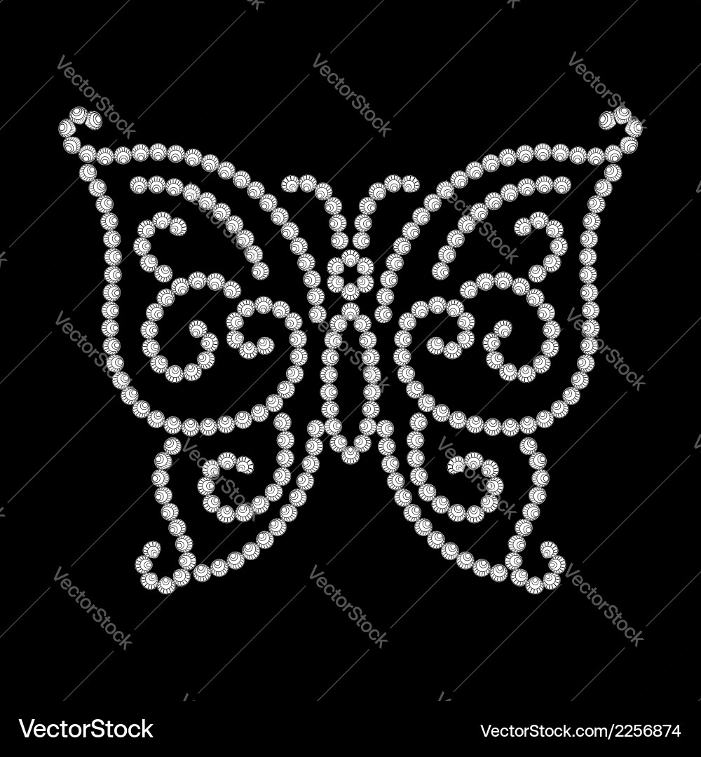 Dotted butterfly Royalty Free Vector Image - VectorStock