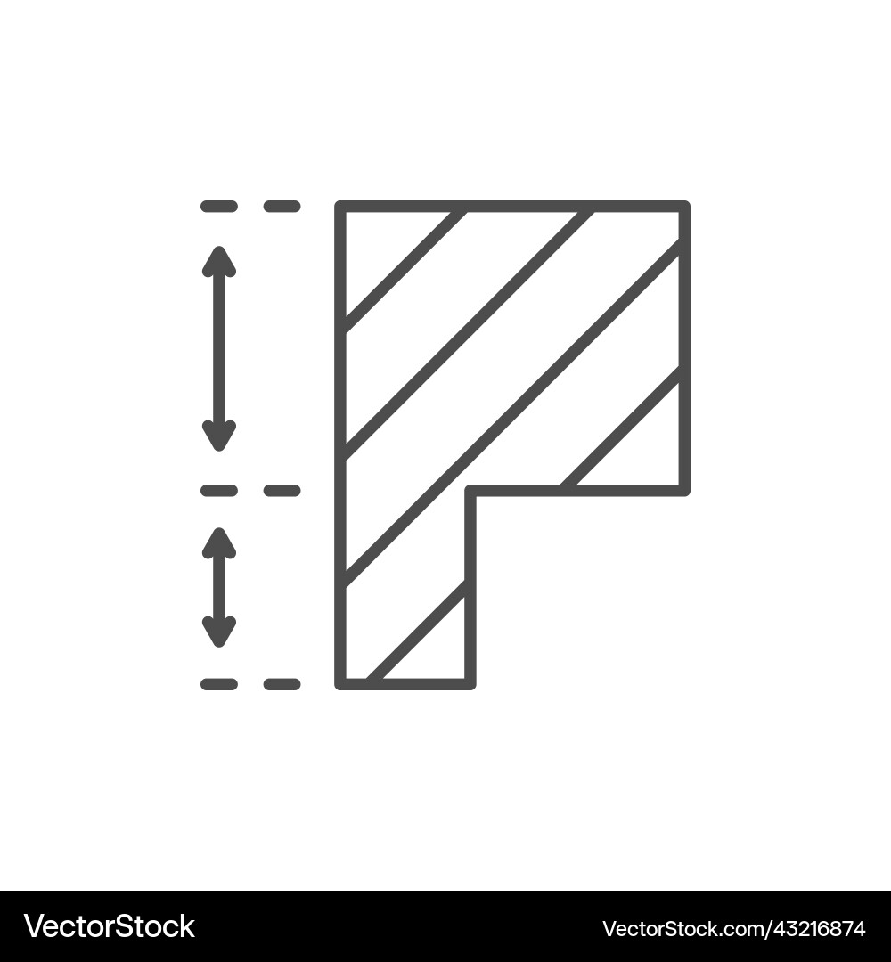 Foundation scheme line outline icon Royalty Free Vector
