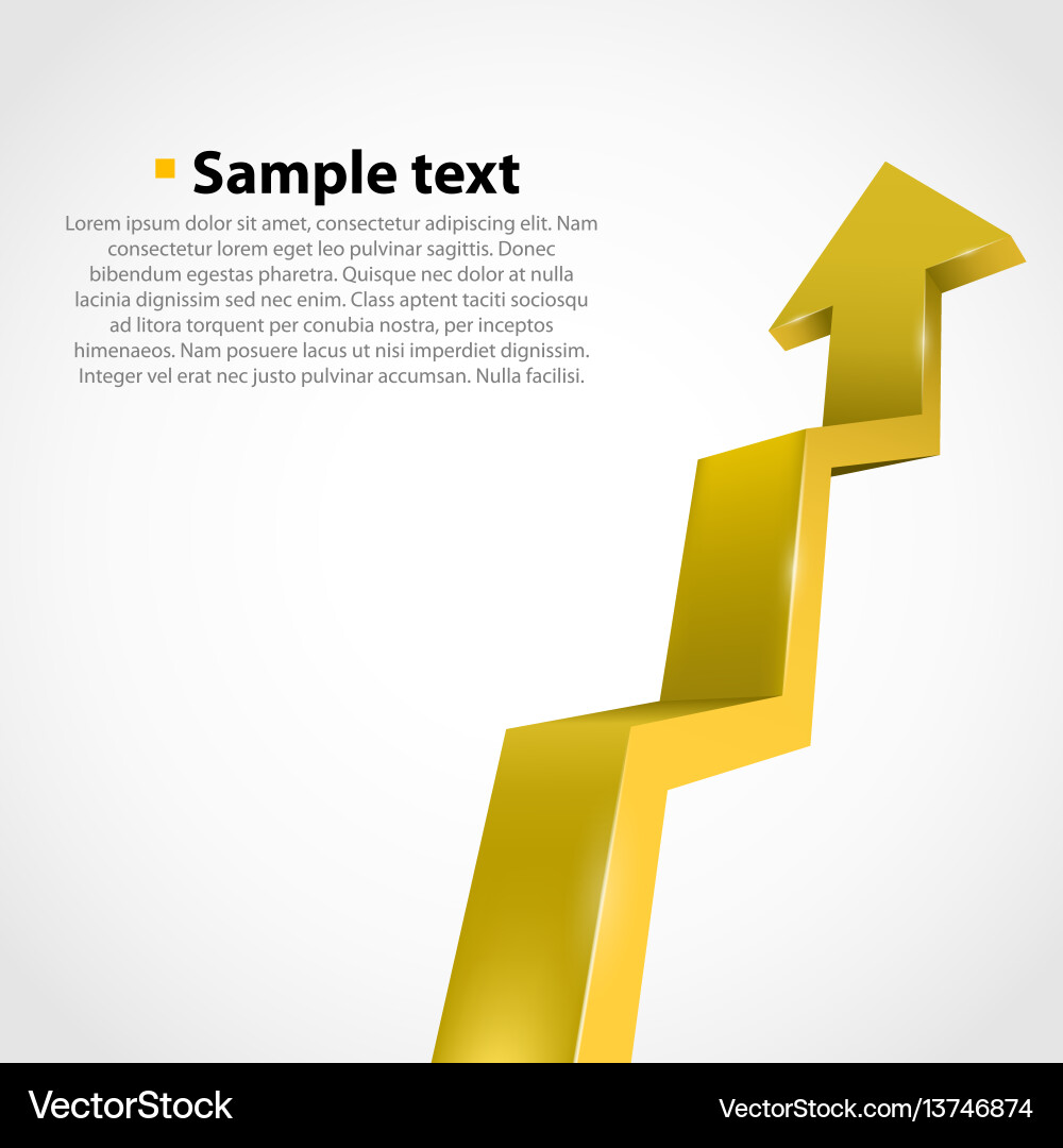 Growth progress arrow Royalty Free Vector Image