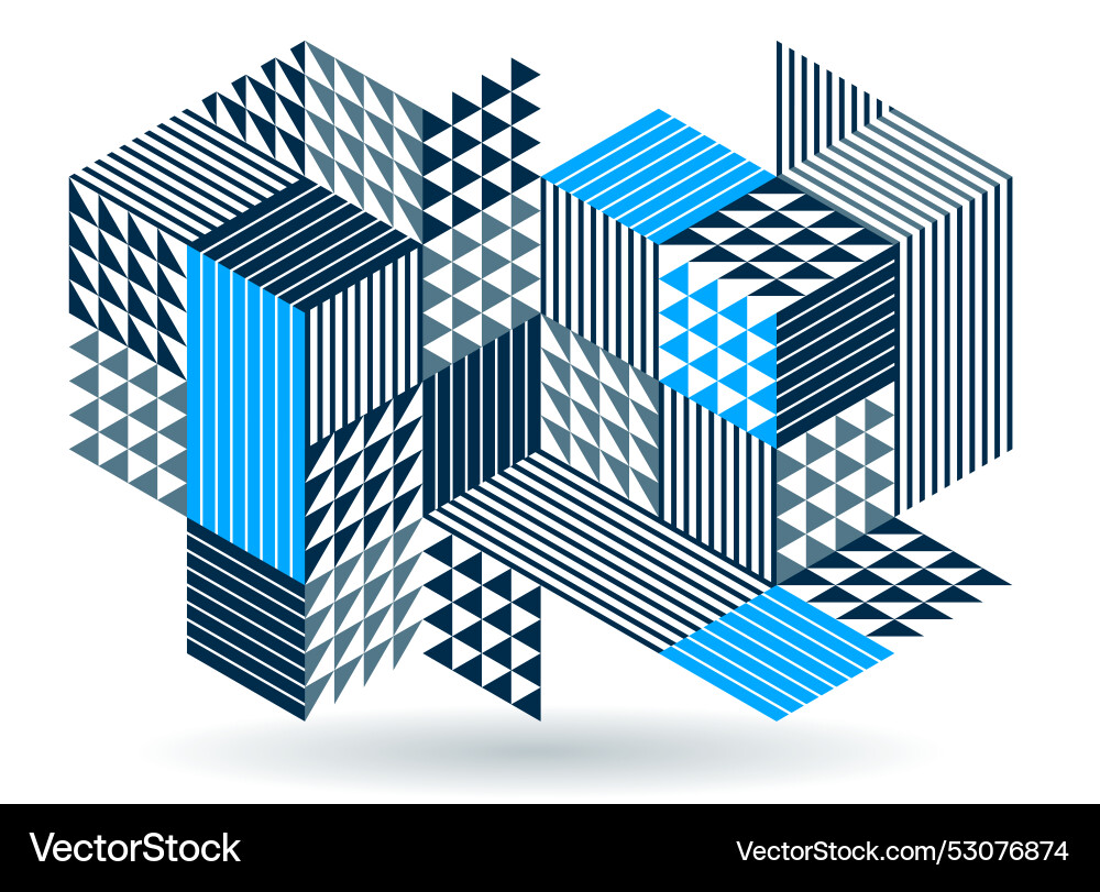 Isometric 3d cubes abstract geometric background Vector Image