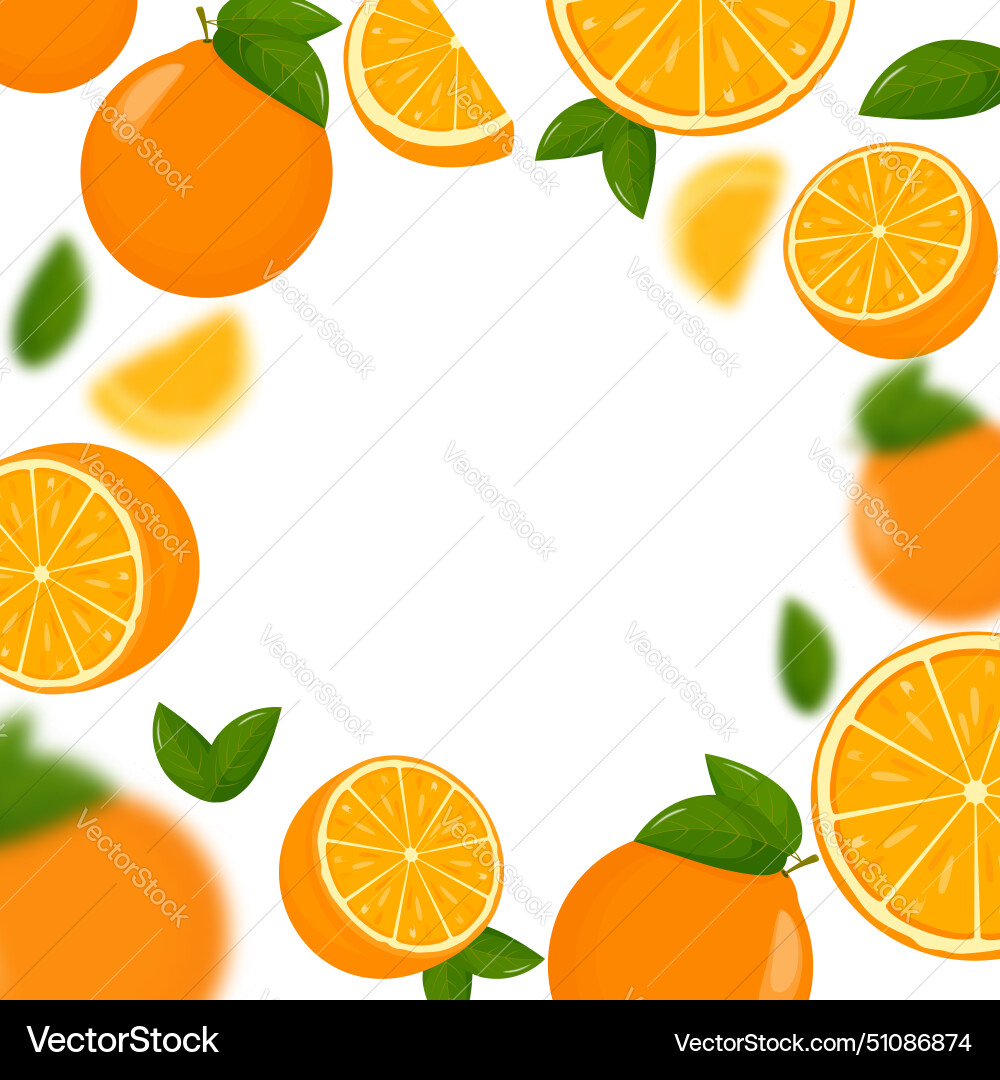 Oranges falling from different angles orange Vector Image