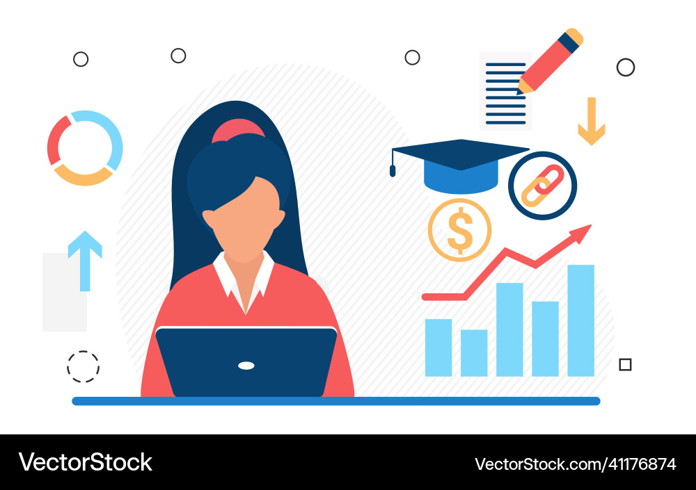 Paid educational program giving qualification Vector Image