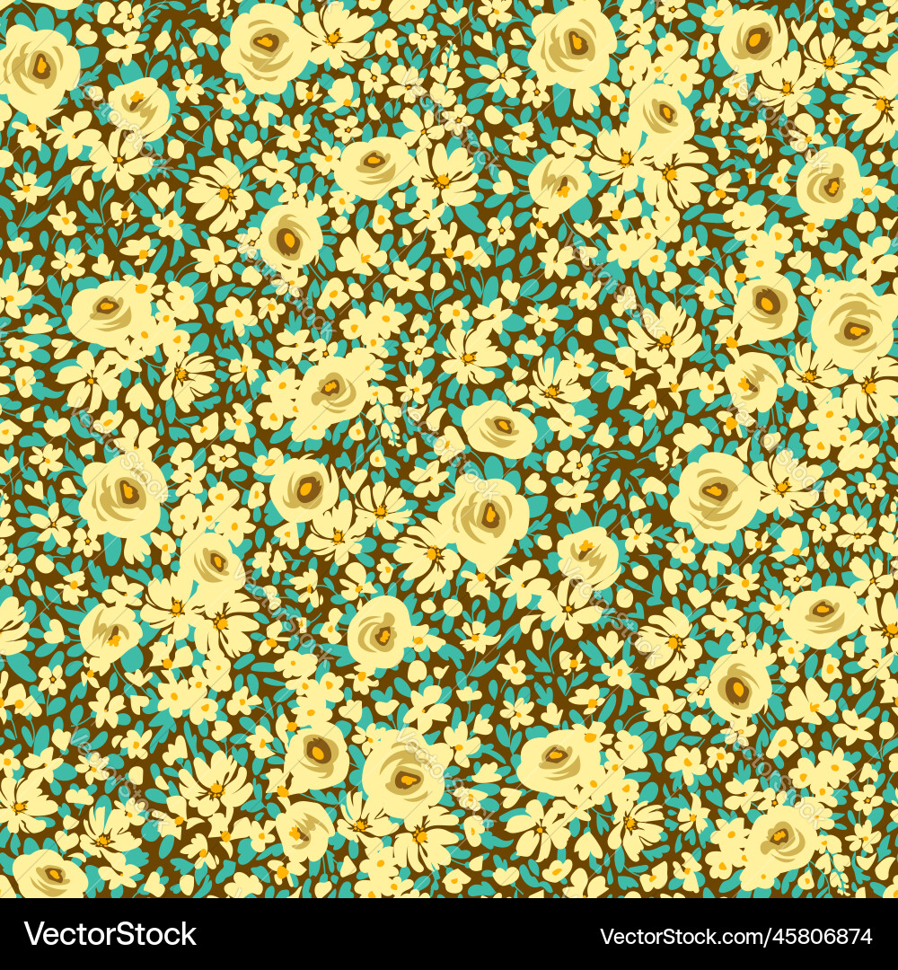 Trendy floral background with elegant small Vector Image