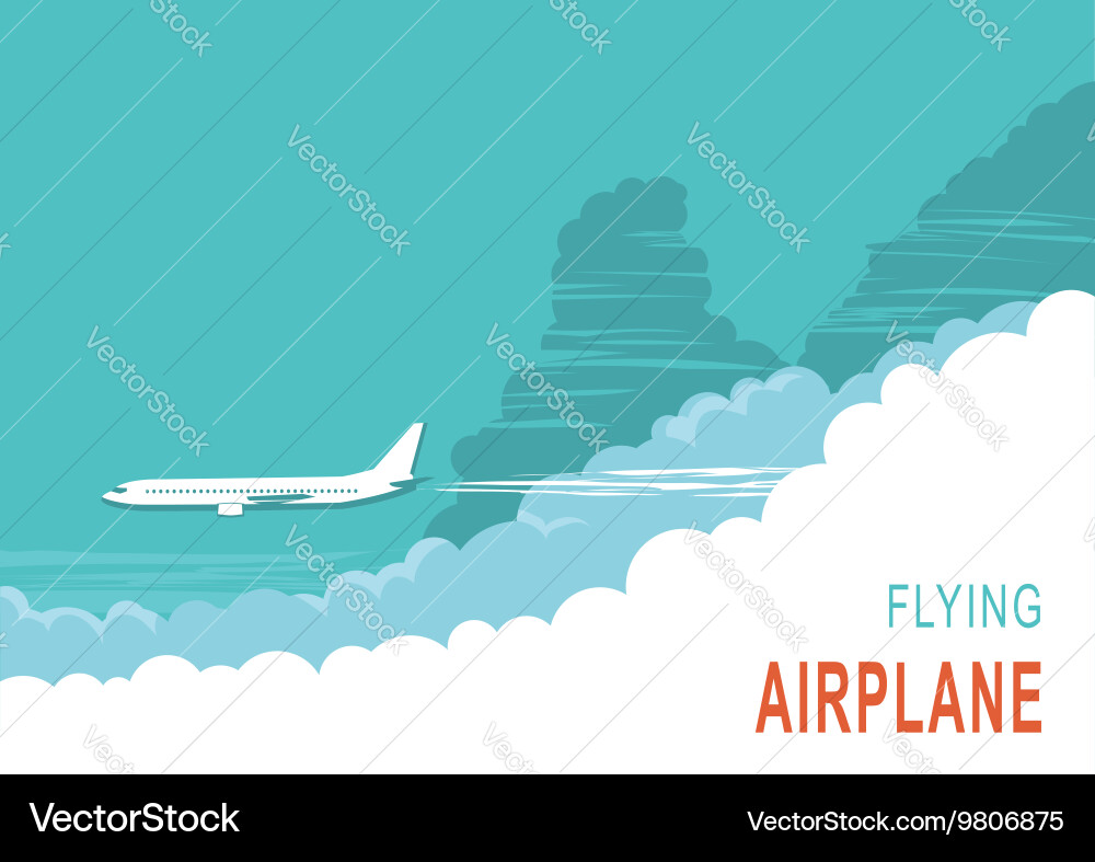 Aircraft and sky background Royalty Free Vector Image