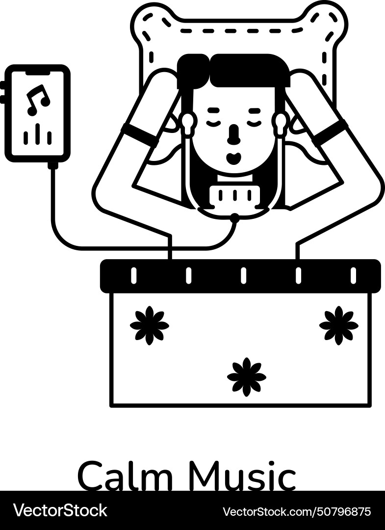 Calm music Royalty Free Vector Image - VectorStock