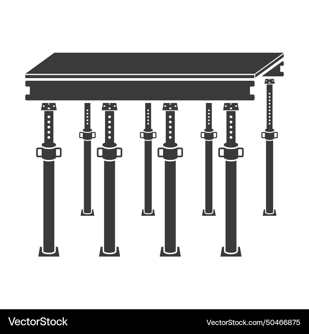 Ceiling supports to support concrete slab icon Vector Image